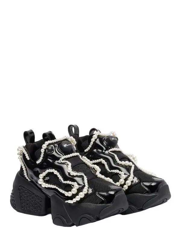 Noir Kei Ninomiya X Reebok Embellished Platform Sneakers - Black
