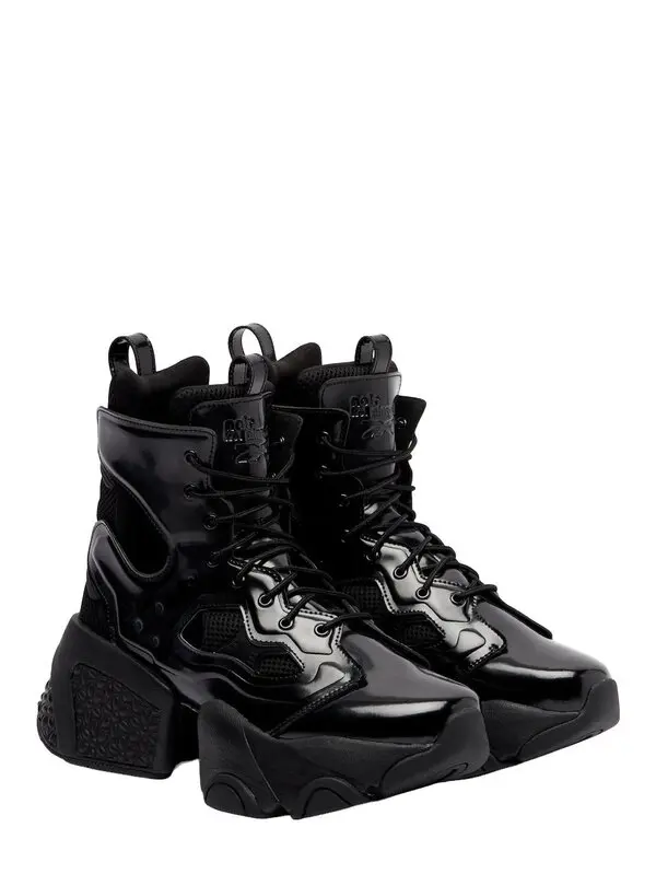 Noir Kei Ninomiya X Reebok Cutout Platform Ankle Boots - Black