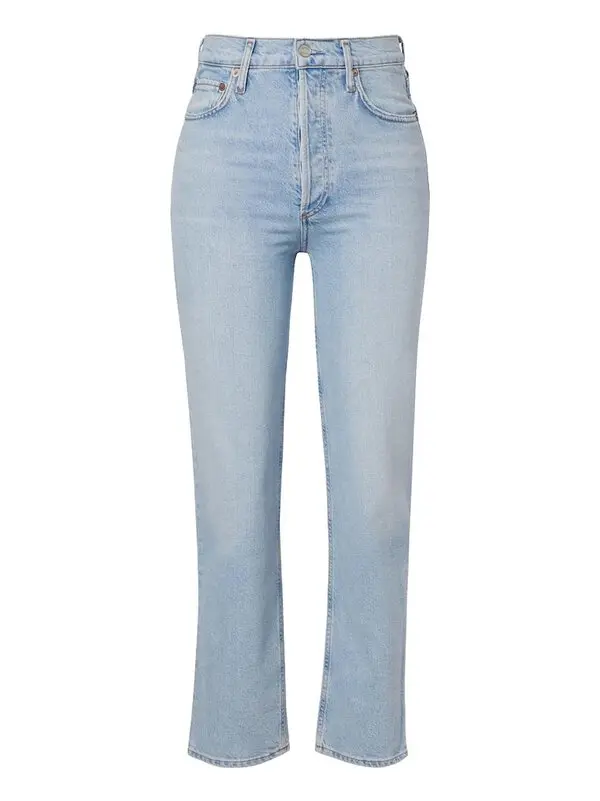 AGOLDE 90s Pinch Cropped Straight Jeans - Blue