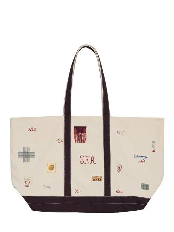 Sea Claira Embroidered Tote - Red