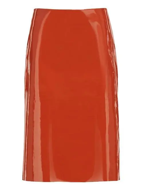 FERRAGAMO Patent Leather Pencil Skirt - Natural
