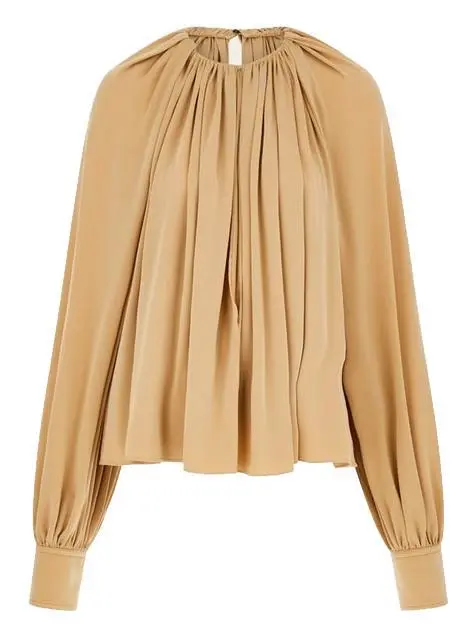FERRAGAMO Blouse With Back Slit - Neutral