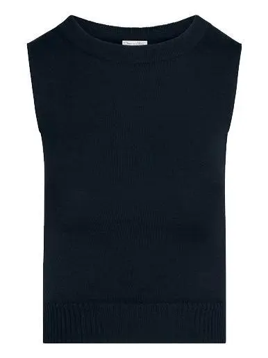 Oscar De La Renta Wool Cropped Tank - Red