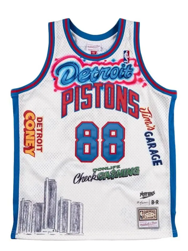 Mitchell & Ness X Big Sean X Detroit Pistons Swingman Jersey - White