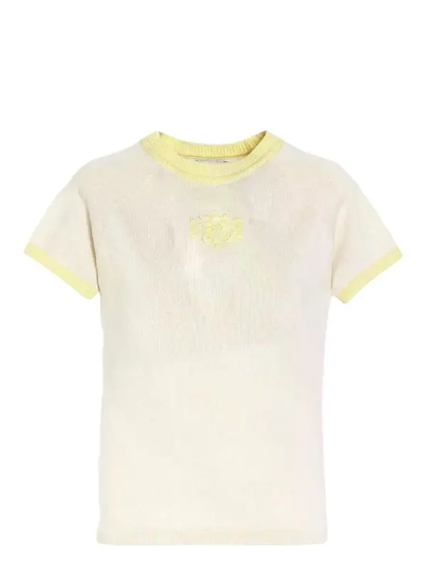 BARRIE Logo Cashmere T-shirt - Neutrals