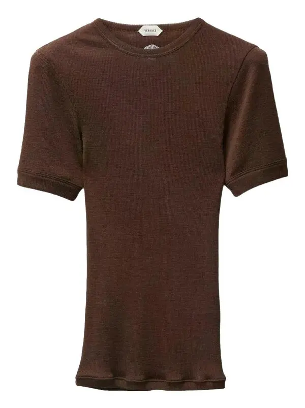 Versace Ribbed T-shirt - Brown