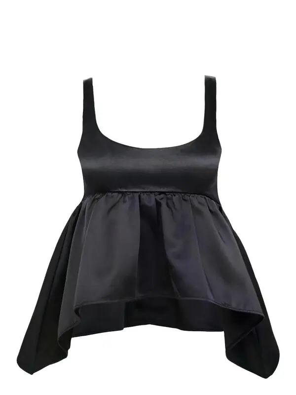 Azeeza Esme Satin Top - Black