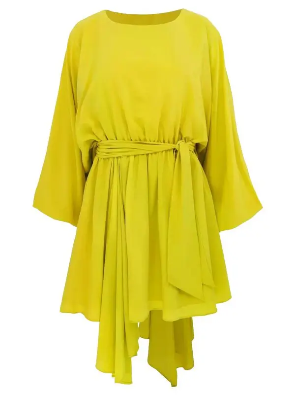 Azeeza Asymmetric Dress - Yellow