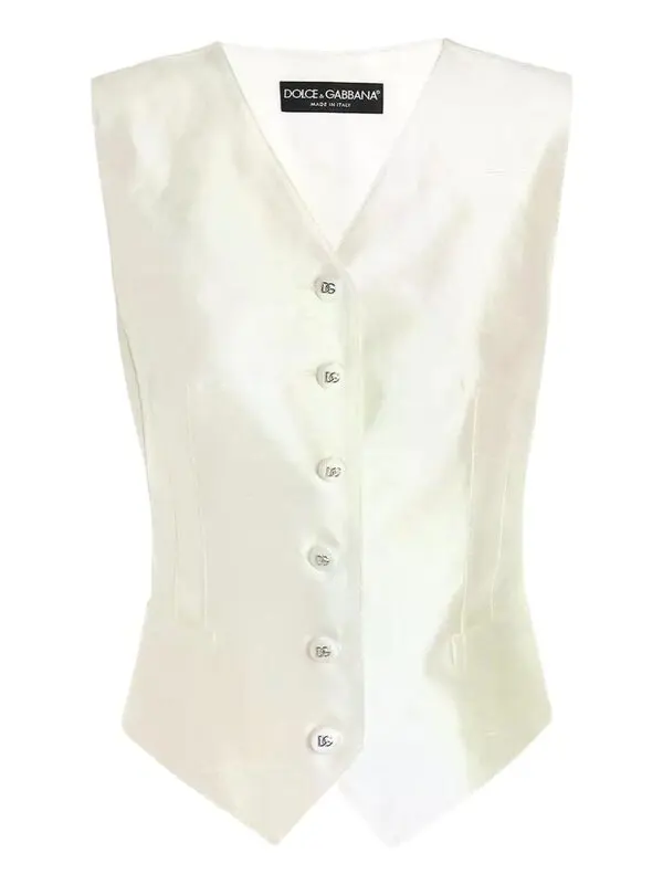 Dolce & Gabbana Button Vest - White
