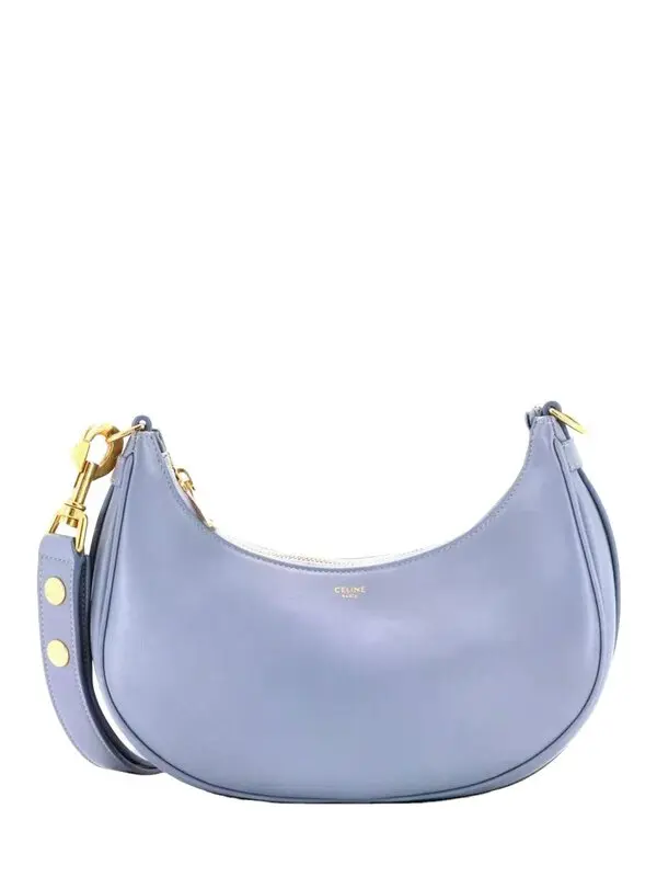 Celine Ava Strap Bag Leather Medium Hobo Bag - Blue