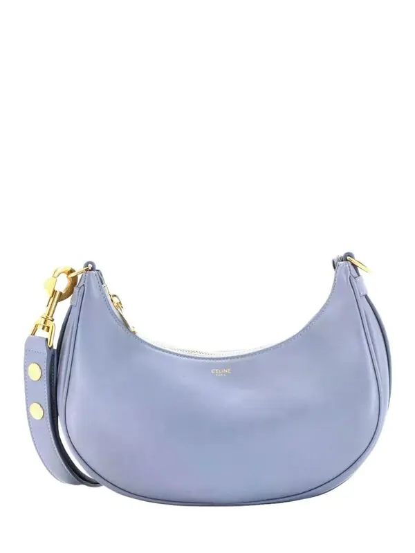 Celine Ava Strap Bag Leather Medium Hobo Bag - Blue
