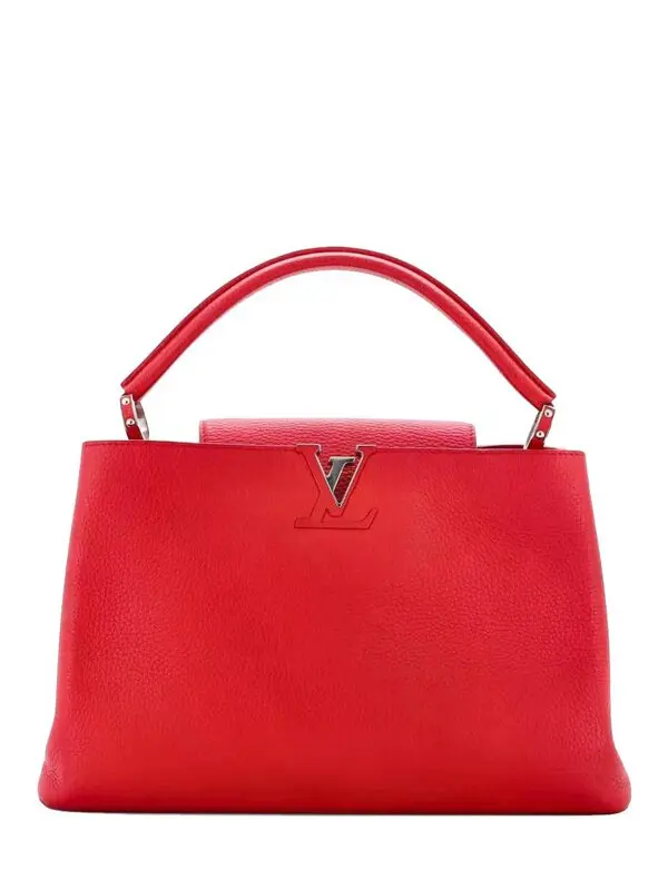 LOUIS VUITTON Capucines Mm Satchel - Red