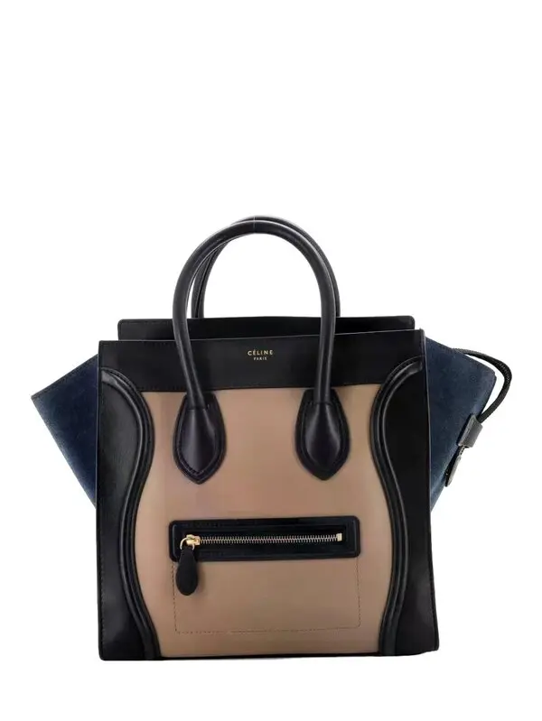 Celine Leather Mini Tote Bag - Black