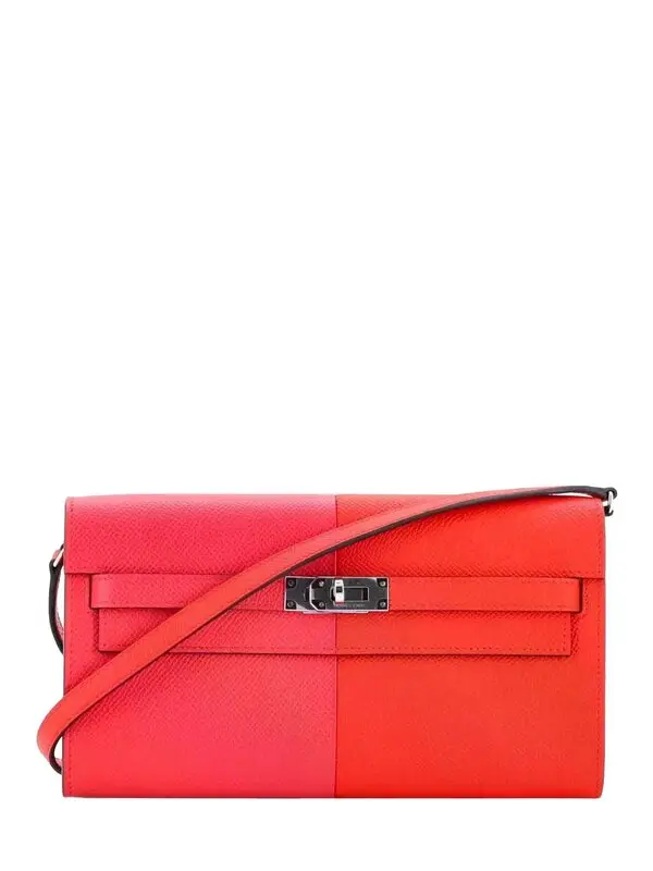 Hermès Casaque Kelly To Go Wallet Epsom Clutch Bag - Pink