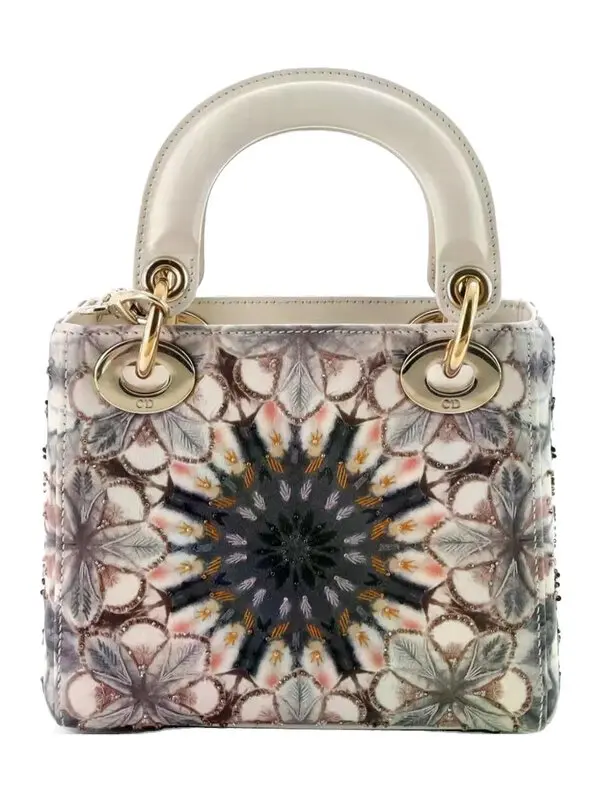 Dior Lady Chain Bag Embroidered Calfskin Mini Satchel - Multicolour