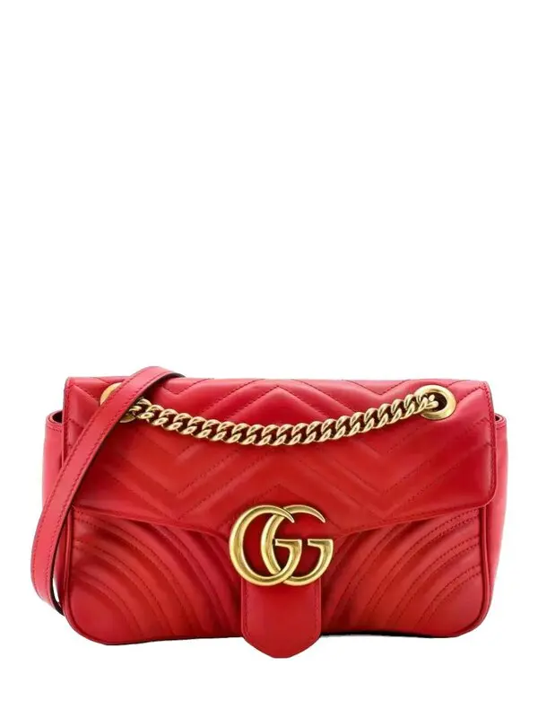 Gucci Gg Marmont Small Crossbody Bag - Red