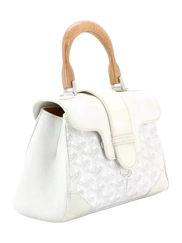 Goyard Saigon Top Handle Mini Shoulder Bag - White