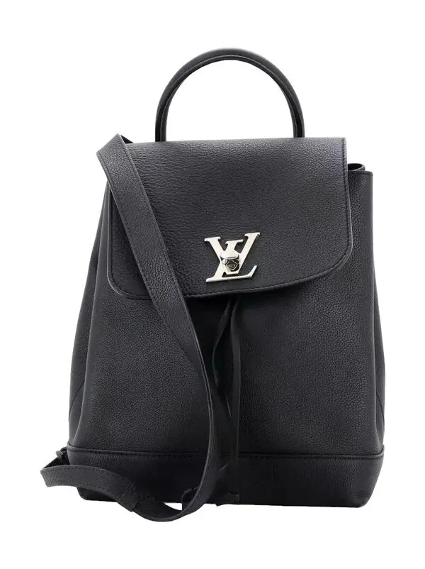 LOUIS VUITTON Lockme Leather Backpack - Black