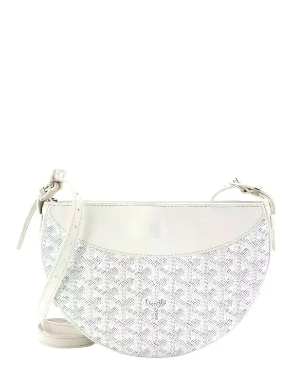 Goyard Hirondelle Coated Canvas And Leather Shoulder Bag - White