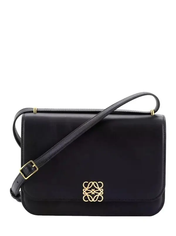 Loewe Goya Flap Bag Leather Medium - Black