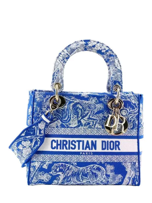 Dior Lady D-lite Medium Satchel - Blue