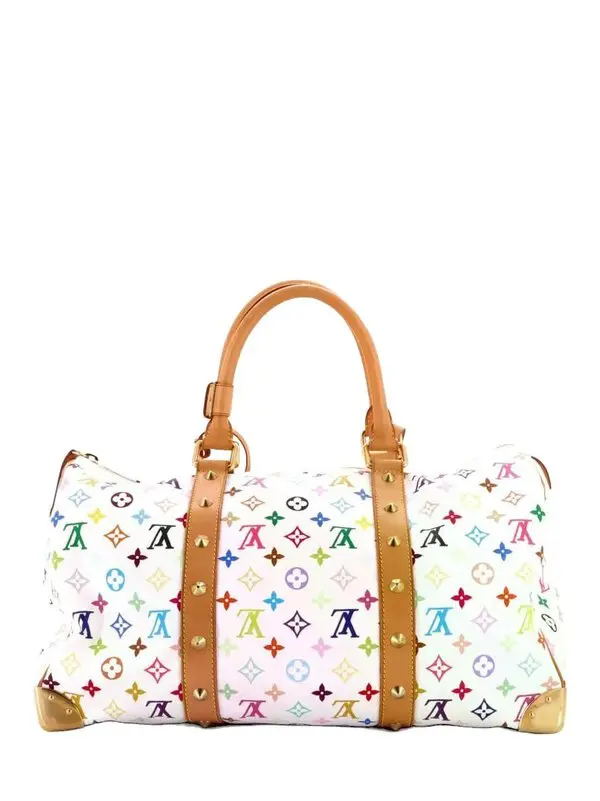 LOUIS VUITTON Keepall Monogram Multicolor 45 Travel Bag - White