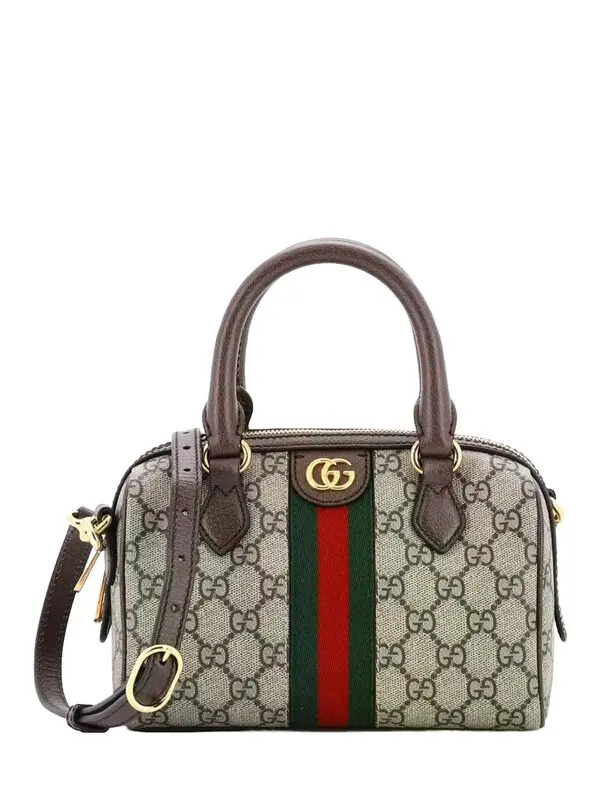 Gucci Ophidia Convertible Boston Bag Mini Satchel - Brown