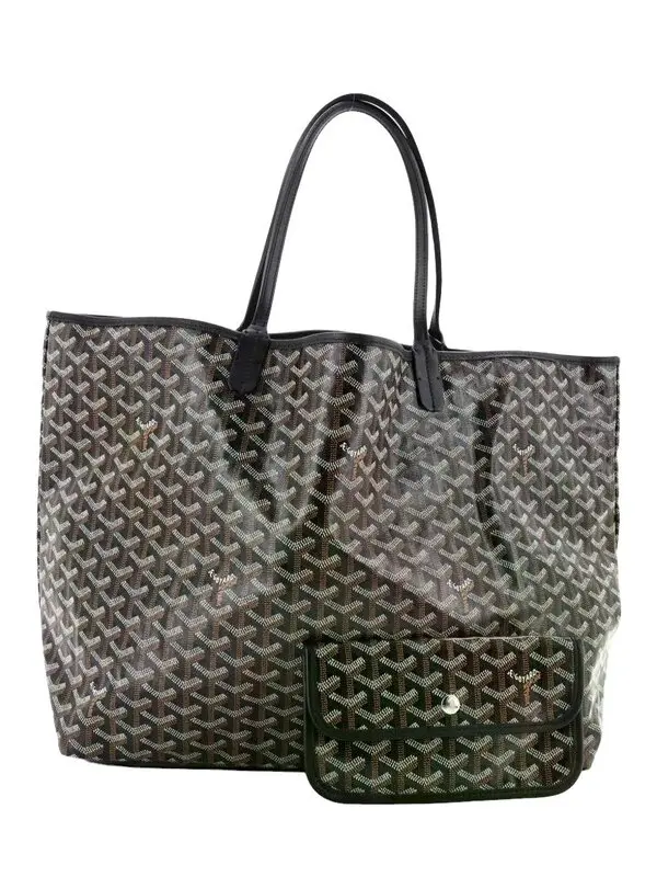 Goyard Saint Louis Coated Canvas Gm Tote Bag - Black