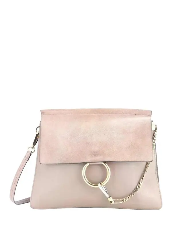 Chloé Faye Leather Medium Shoulder Bag - Neutrals