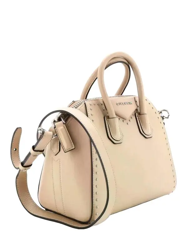 Givenchy Antigona Mini Studded Leather Satchel - Neutrals
