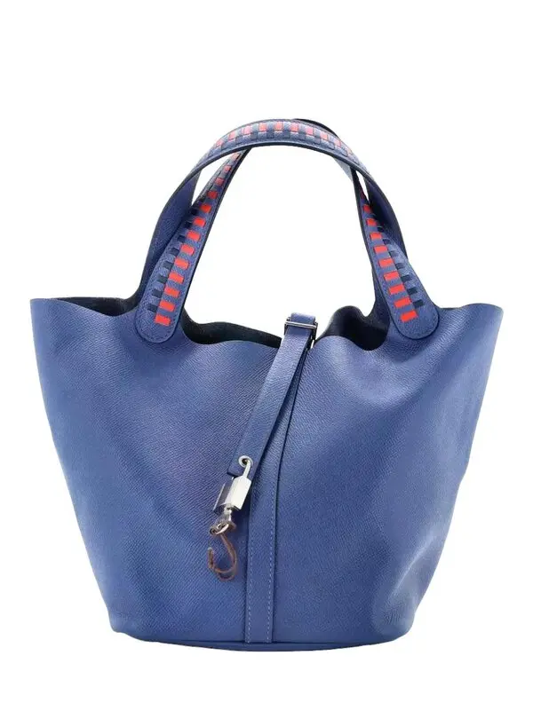 Hermès Picotin Lock Tressage Epsom Mm Tote Bag - Blue