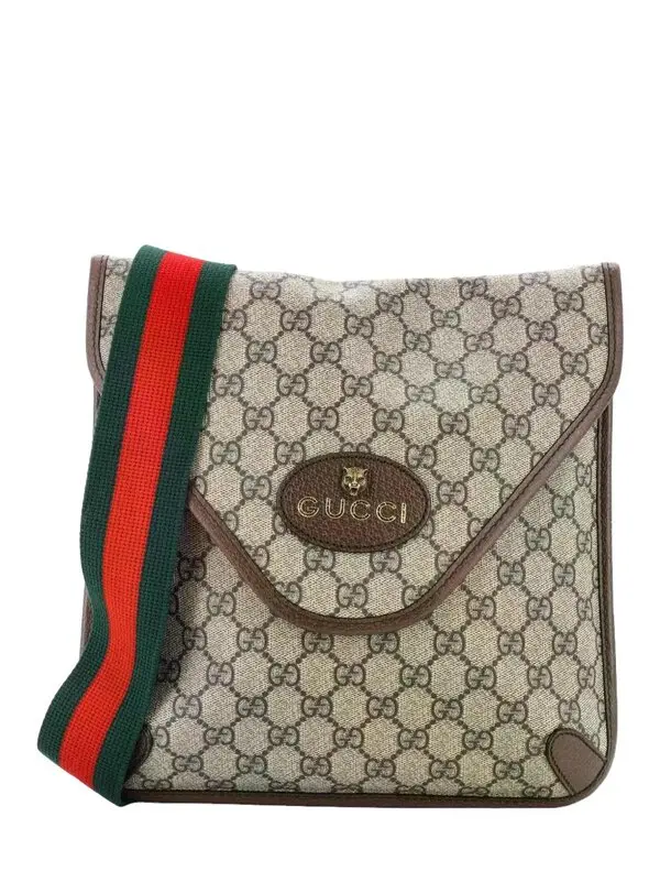 Gucci Neo Vintage Envelope Messenger Gg Coated Canvas Medium - Brown