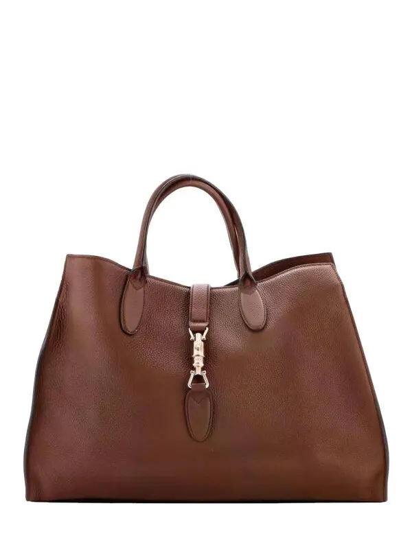 Gucci Jackie Soft Leather Large Tote Bag - Brown