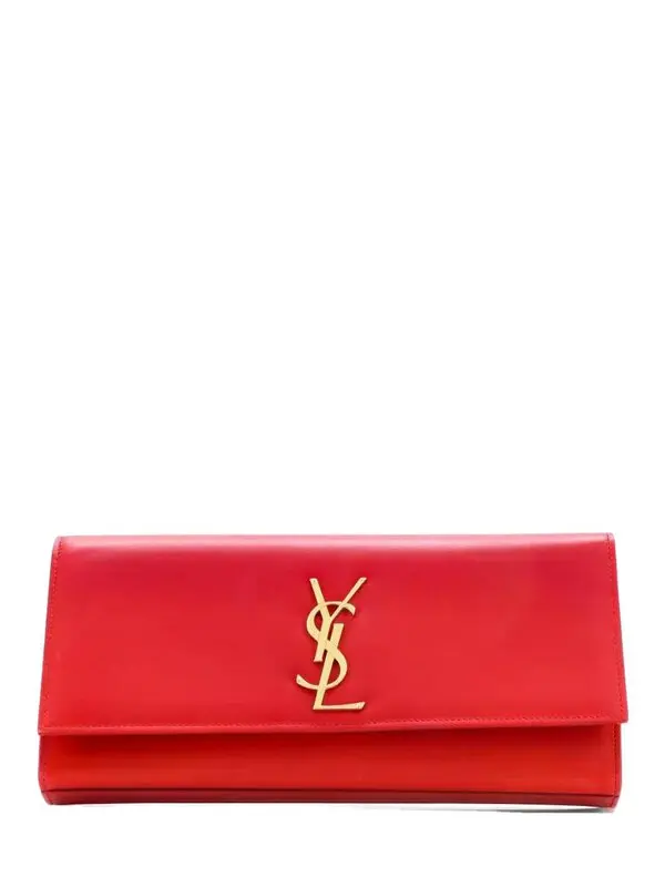 Saint Laurent Classic Monogram Long Clutch Bag - Red