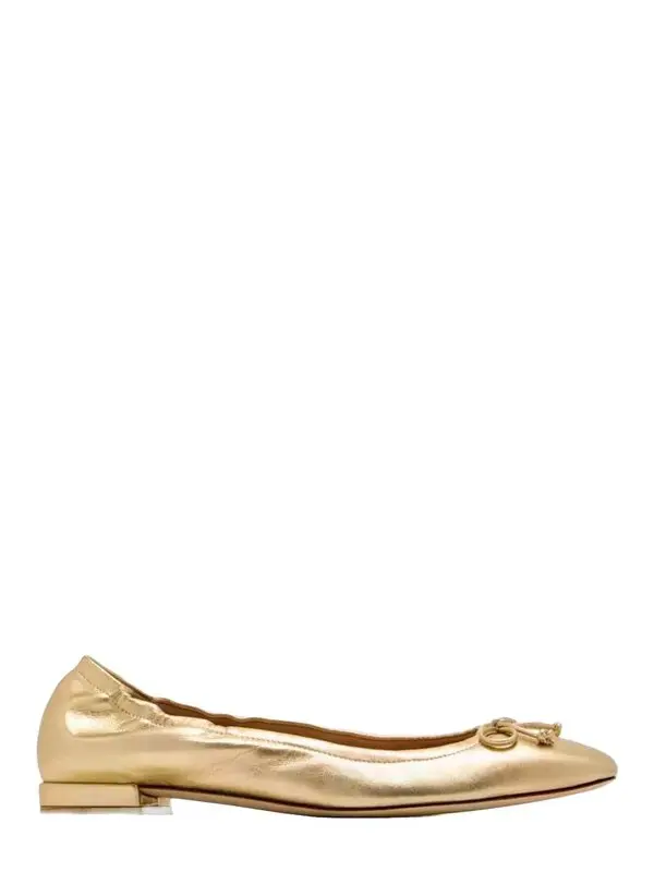 STUART WEITZMAN Bria Bow Ballet Flat - Gold
