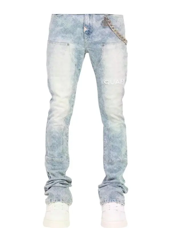 GUAPI Sashiko Appliqué Jeans - Blue