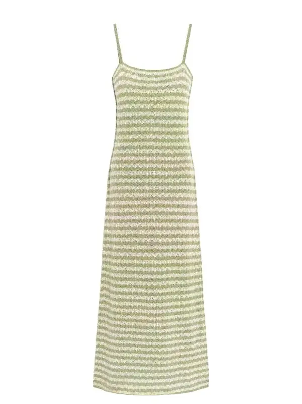 BARRIE Cashmere Lace Maxi Dress - Green
