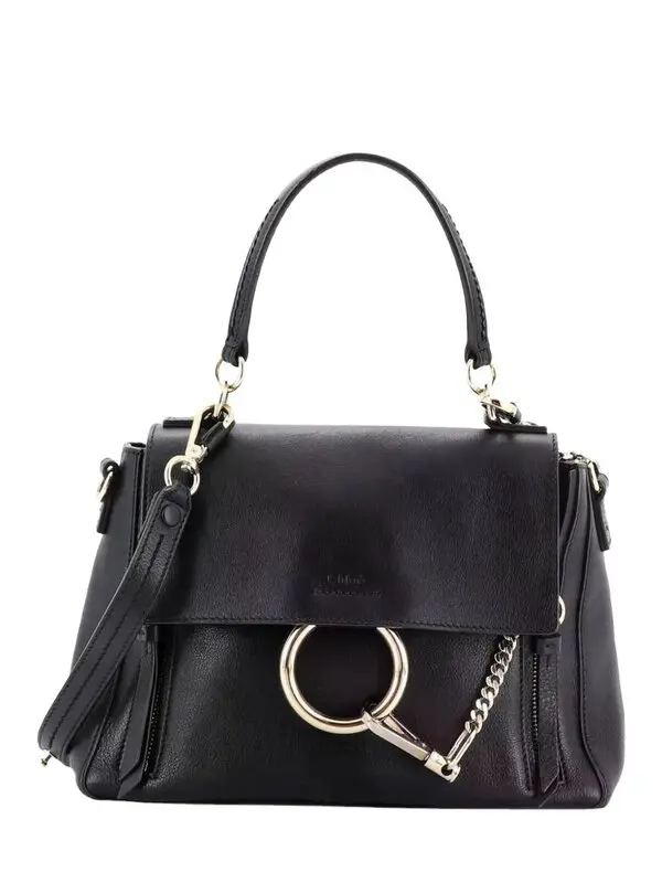 Chloé Faye Day Bag Leather Small Satchel - Black