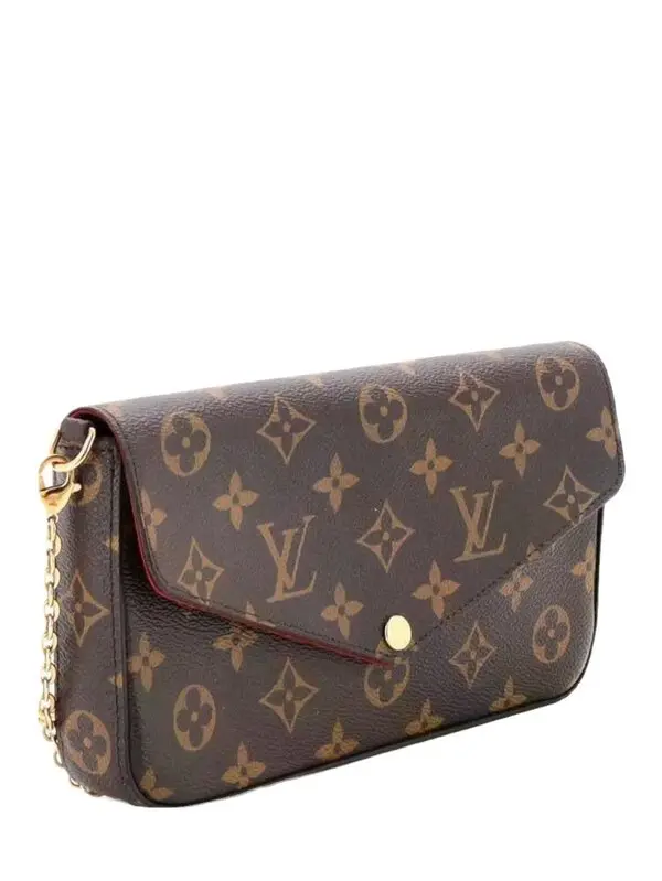 LOUIS VUITTON Felicie Pochette Monogram Canvas Crossbody Bag - Brown