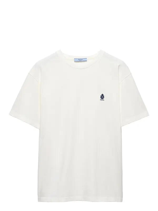 Prada Garment-dyed Jersey T-shirt - White