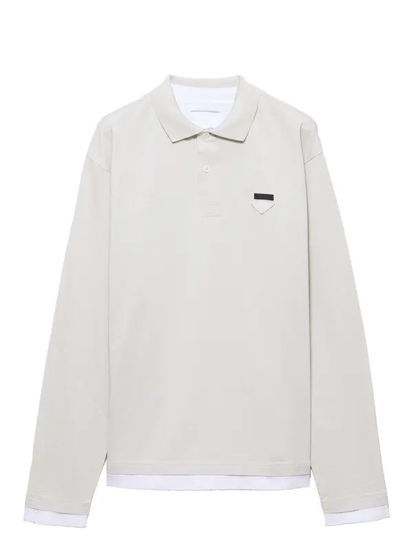 Prada Cotton Polo Shirt - Grey