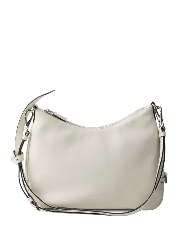 Prada Fold Medium Leather Bag - White
