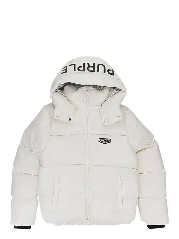 PURPLE BRAND Nylon Down Puffer Jacket - White