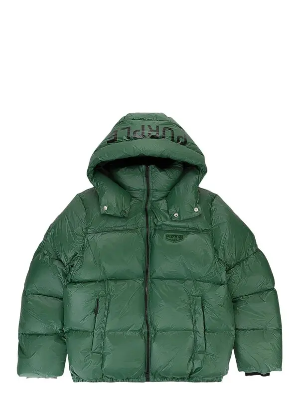PURPLE BRAND Nylon Down Puffer Jacket - Green