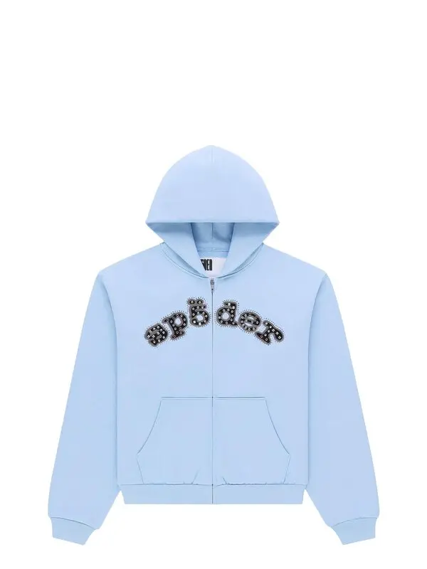 SP5DER Mixed Stone Og V2 Zip Hoodie - Blue