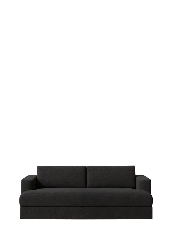 Quince Sierra Curved Arm Sofa - Charcoal