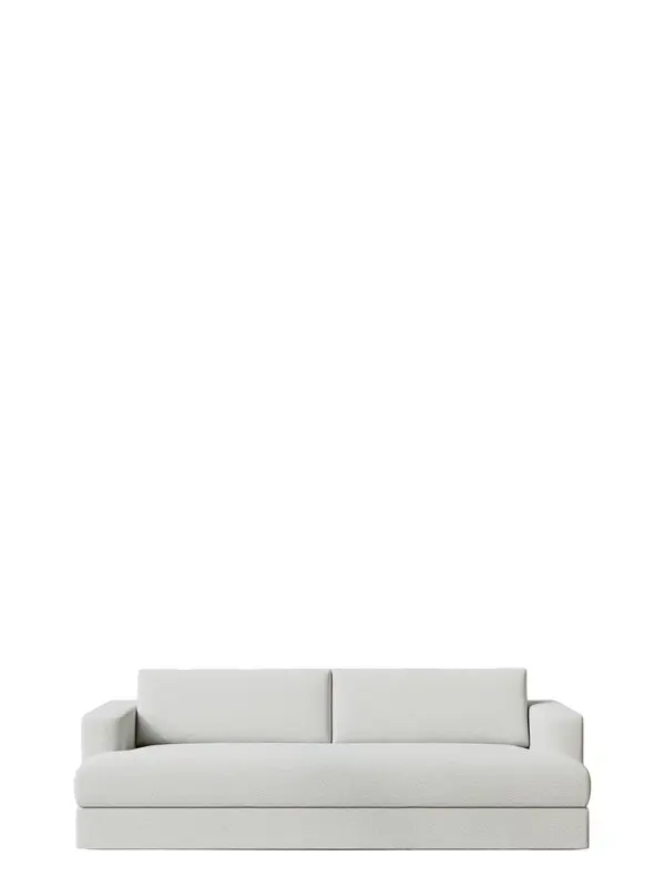 Quince Sierra Curved Arm Sofa - Cloud White