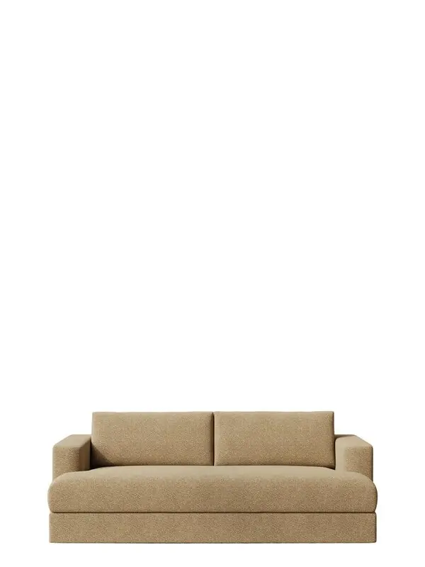 Quince Sierra Curved Arm Sofa - Mushroom