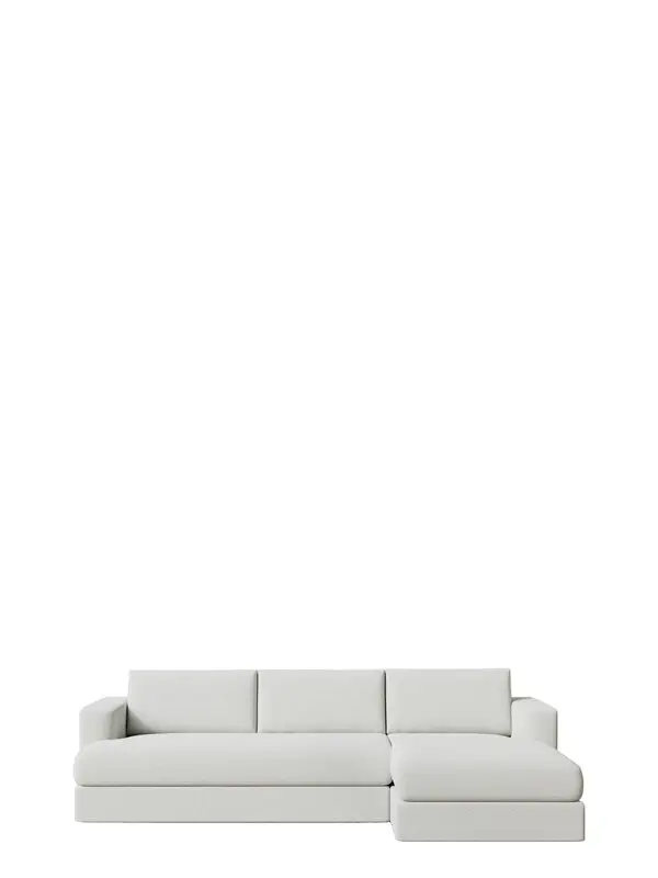Quince Sierra Curved Arm Chaise Sectional - Cloud White