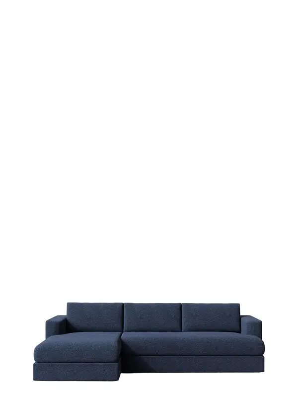 Quince Sierra Curved Arm Chaise Sectional - Indigo
